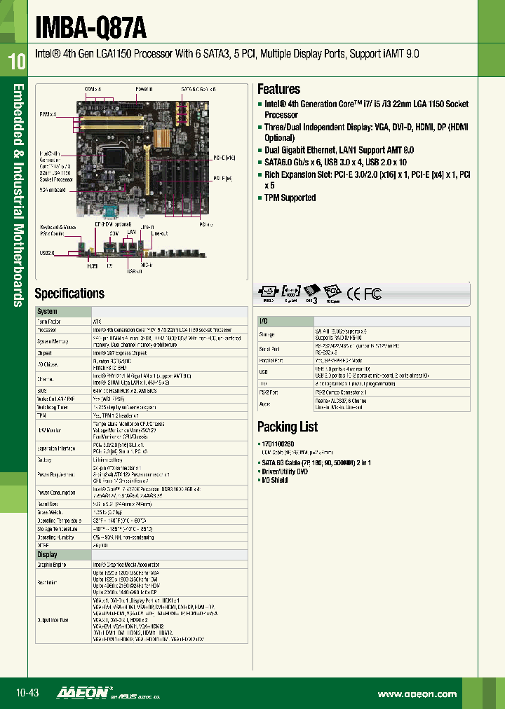 IMBA-Q87A-A10-DH_8044259.PDF Datasheet Download --- IC-ON-LINE