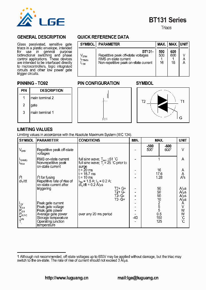 BT131_8056275.PDF Datasheet Download --- IC-ON-LINE
