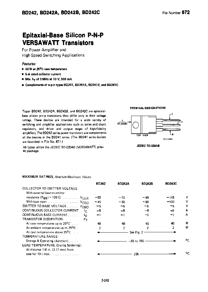 BD242-6200_8063101.PDF Datasheet Download --- IC-ON-LINE