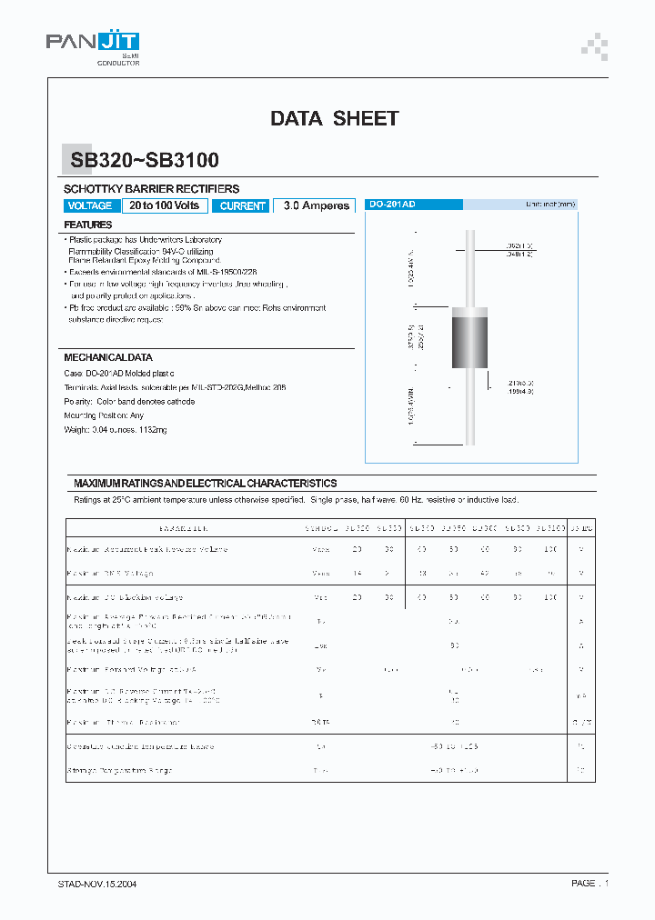 SB3100_8109489.PDF Datasheet Download --- IC-ON-LINE