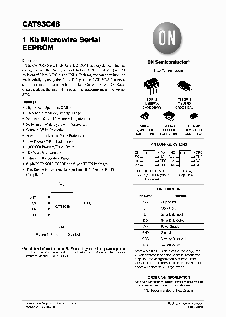 CAT93C46VIG_8146793.PDF Datasheet Download --- IC-ON-LINE
