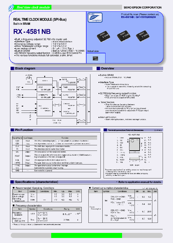 RX-4581NB_8175416.PDF Datasheet Download --- IC-ON-LINE