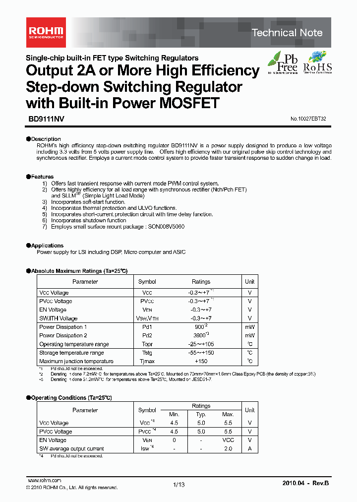 BD9111NV-E2_8176872.PDF Datasheet Download --- IC-ON-LINE