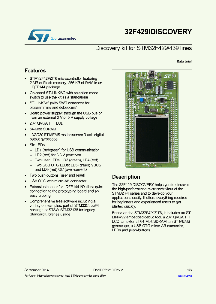 STM32F429I-DISCO_8179410.PDF Datasheet Download --- IC-ON-LINE