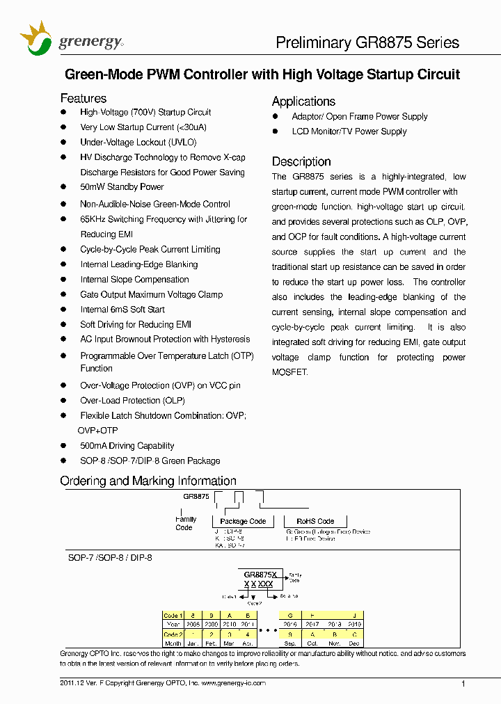 GR8875L_7829299.PDF Datasheet Download --- IC-ON-LINE