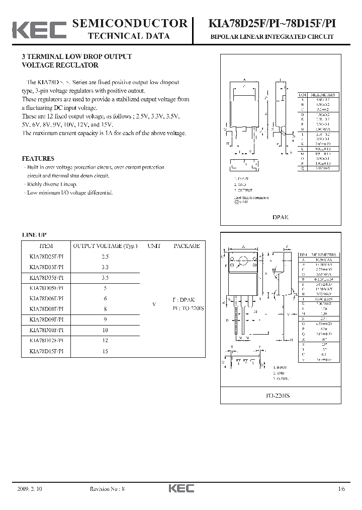 KIA78D35PI_7827268.PDF Datasheet Download --- IC-ON-LINE