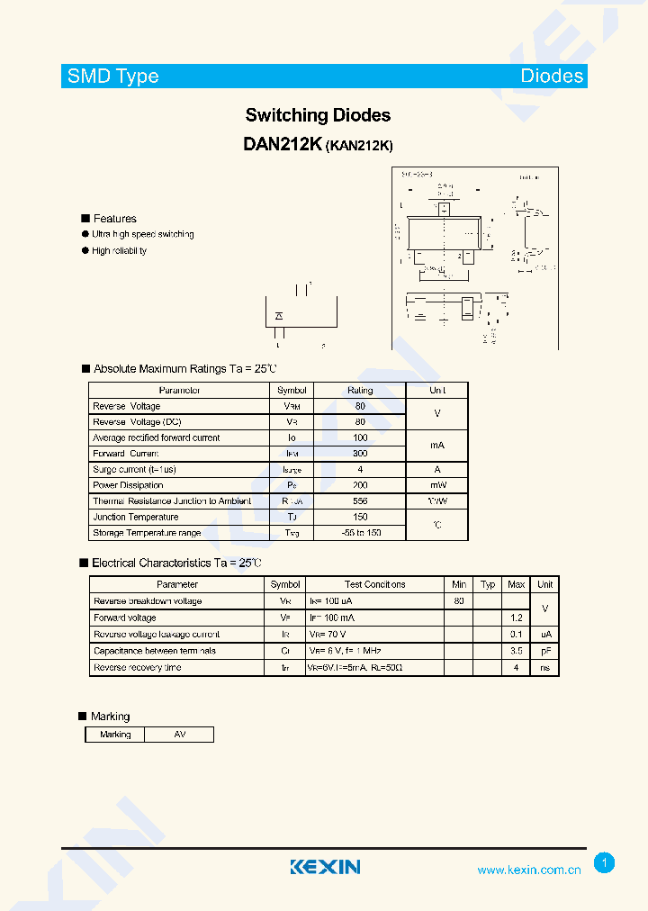 DAN212K-3_8190796.PDF Datasheet Download --- IC-ON-LINE
