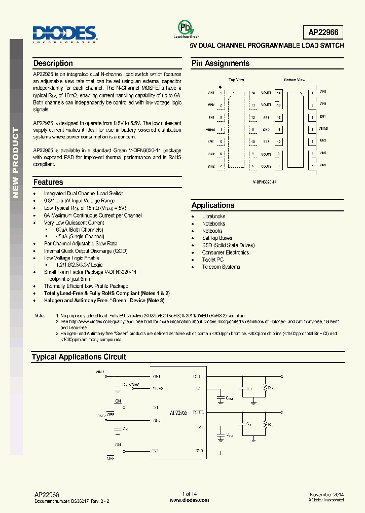 AP22966_8211347.PDF Datasheet Download --- IC-ON-LINE