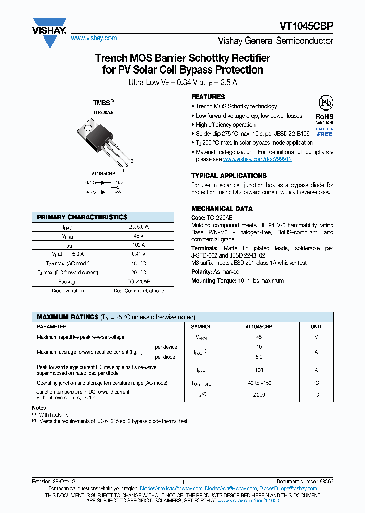 VT1045CBP-15_8224390.PDF Datasheet Download --- IC-ON-LINE