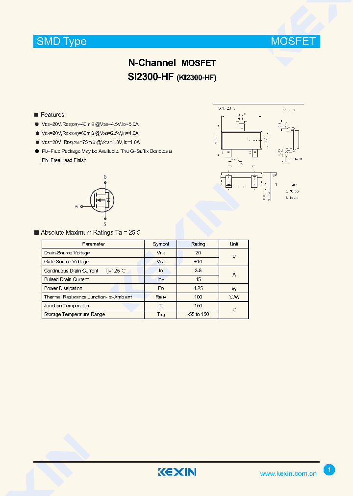 SI2300-HF-3_8276831.PDF Datasheet Download --- IC-ON-LINE