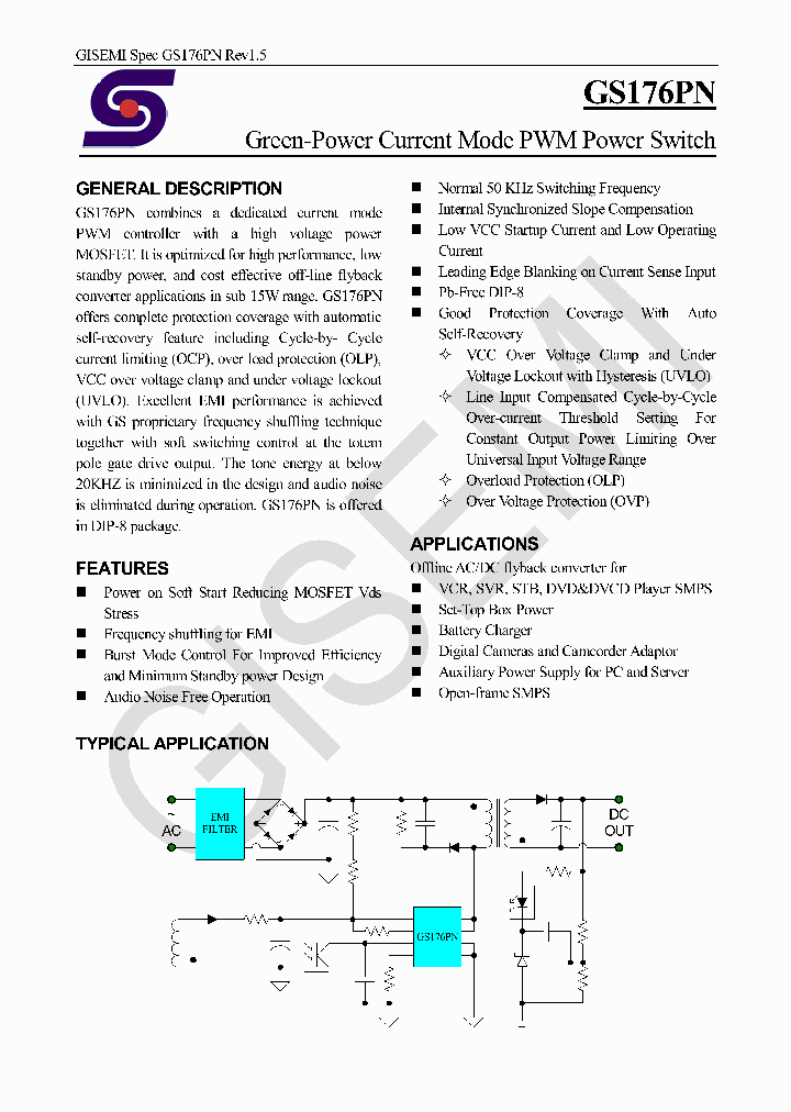 GS176PN_7898604.PDF Datasheet Download --- IC-ON-LINE
