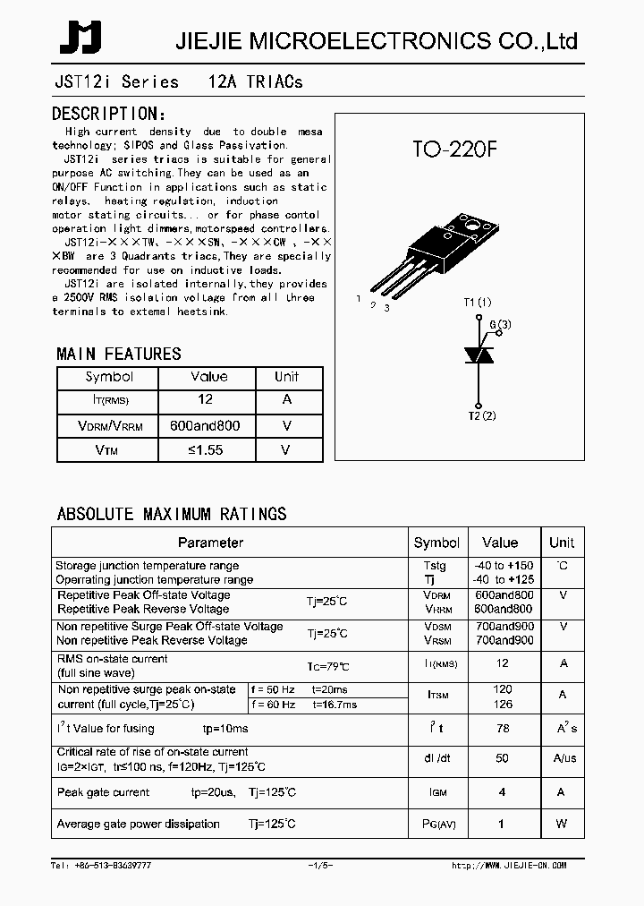 JST12-600B_8294018.PDF Datasheet Download --- IC-ON-LINE