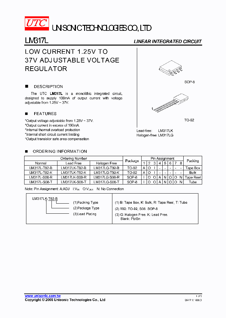 LM317L_8314384.PDF Datasheet Download --- IC-ON-LINE