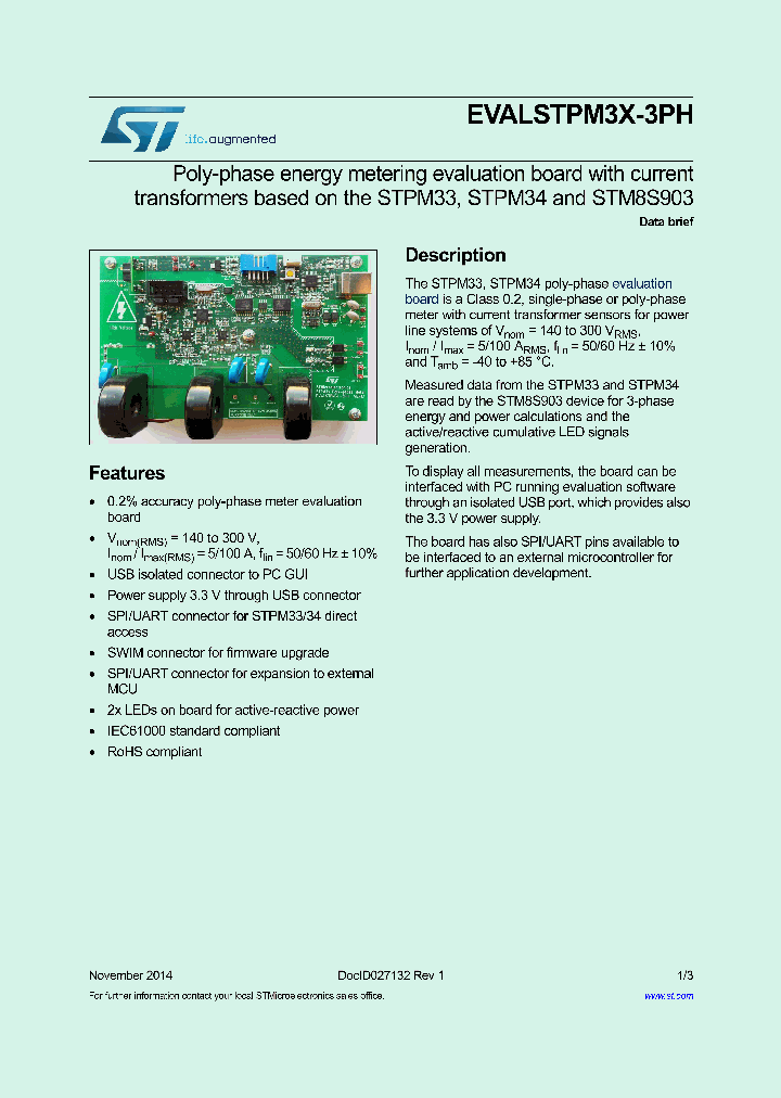 EVALSTPM3X-3PH_8336975.PDF Datasheet Download --- IC-ON-LINE