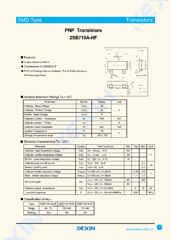 2SB710A-HF-15_8337118.PDF Datasheet Download --- IC-ON-LINE