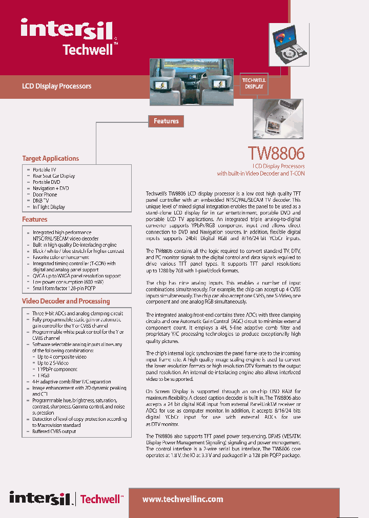 TW8806_8345309.PDF Datasheet Download --- IC-ON-LINE