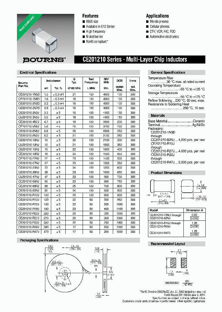 CE201210-10NJ_8382108.PDF Datasheet Download --- IC-ON-LINE
