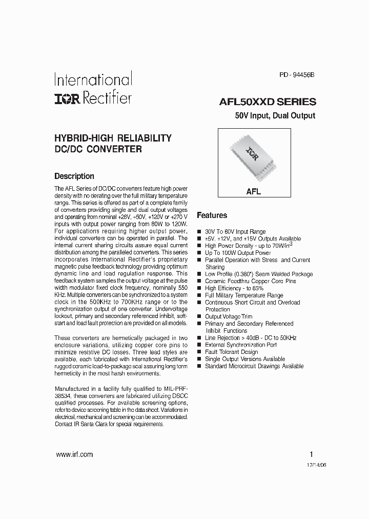 AFL5000D_8397095.PDF Datasheet Download --- IC-ON-LINE