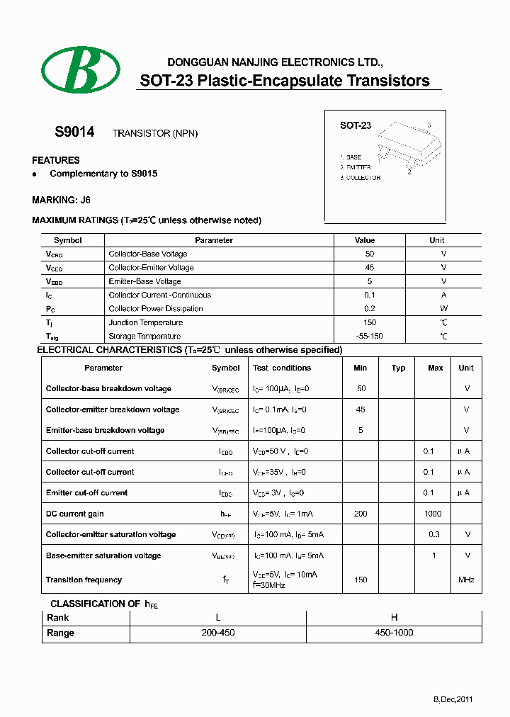 S9014_8409512.PDF Datasheet Download --- IC-ON-LINE