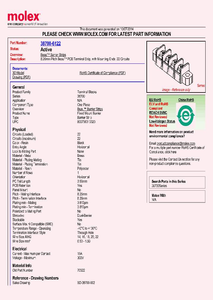 38700-6122_8466641.PDF Datasheet Download --- IC-ON-LINE