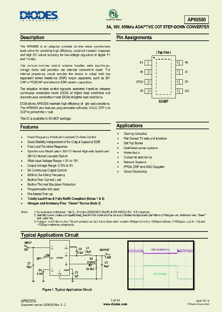 AP65550SP-13_8469003.PDF Datasheet Download --- IC-ON-LINE