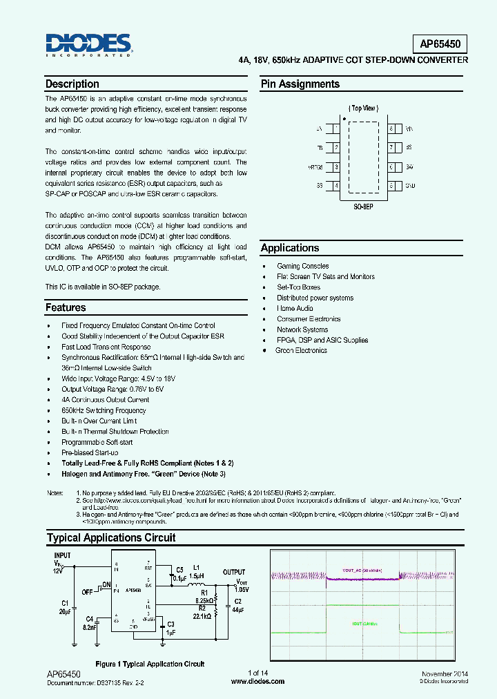 AP65450SP-13_8469002.PDF Datasheet Download --- IC-ON-LINE