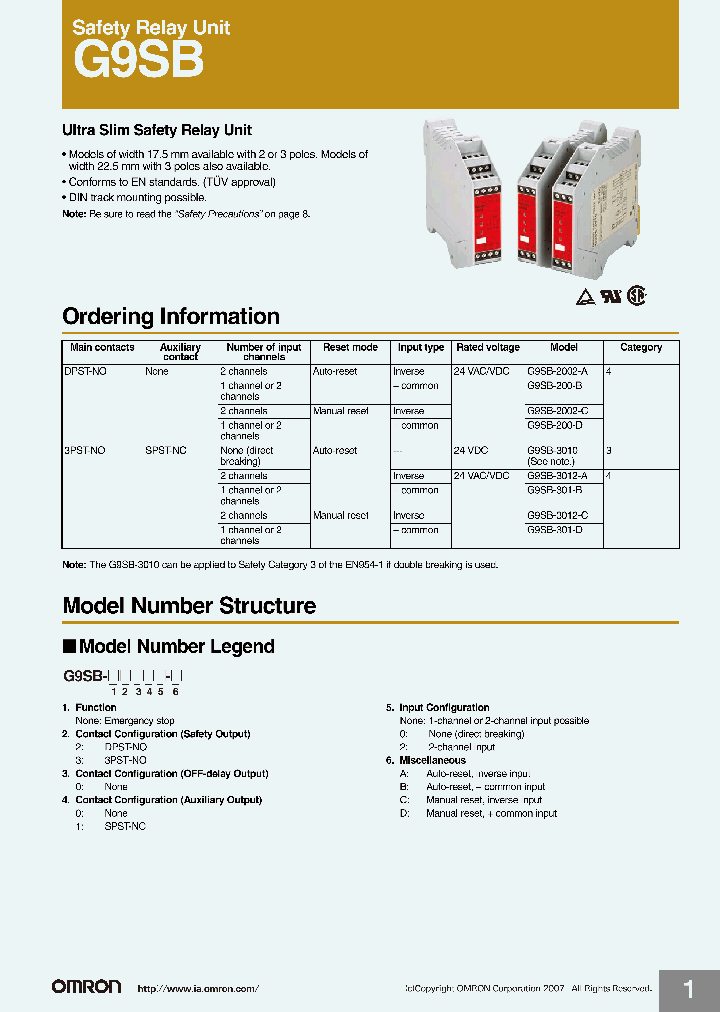 G9SB-301-B_8486440.PDF Datasheet Download --- IC-ON-LINE