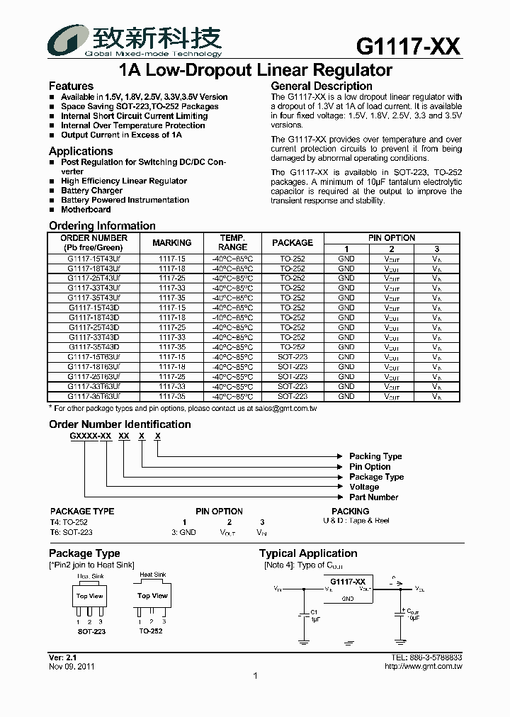 G1117-XX-15_8496001.PDF Datasheet Download --- IC-ON-LINE