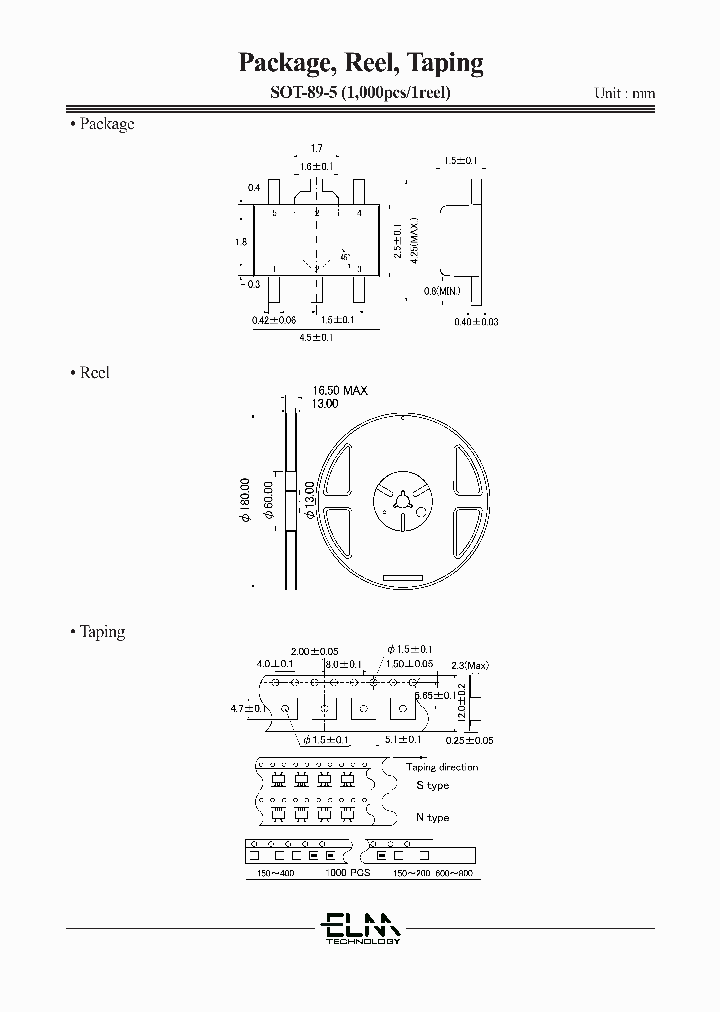SOT-89-5_8504766.PDF Datasheet Download --- IC-ON-LINE