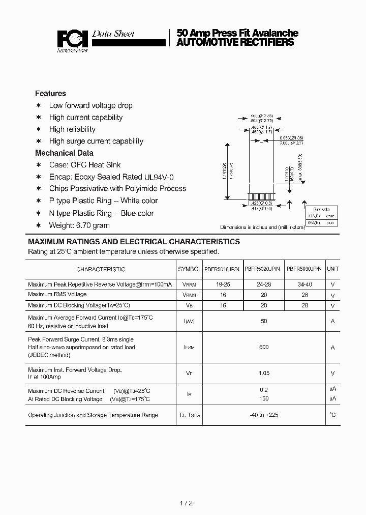 PBFR5020JN_8511170.PDF Datasheet Download --- IC-ON-LINE