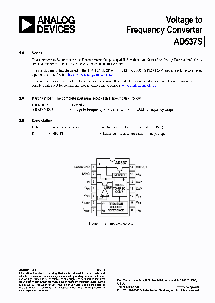 AD537S_8515293.PDF Datasheet Download --- IC-ON-LINE