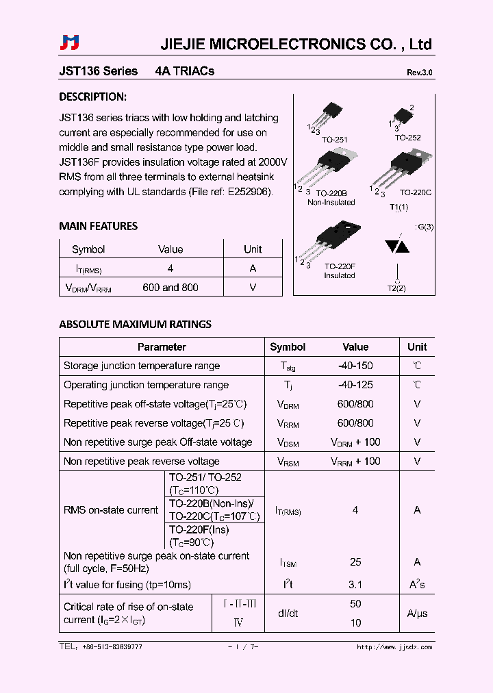 JST136B-600D_8516411.PDF Datasheet Download --- IC-ON-LINE