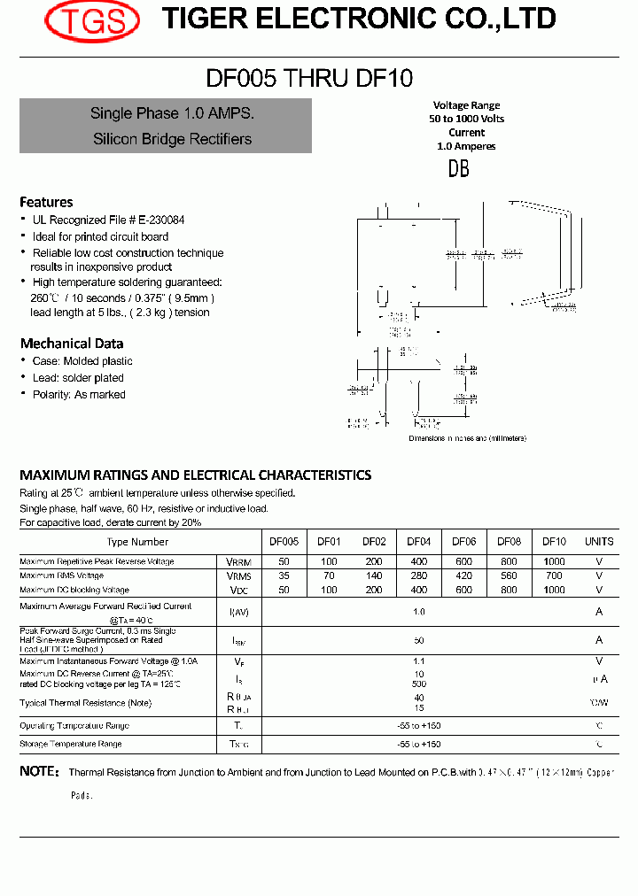 DF005_8555405.PDF Datasheet Download --- IC-ON-LINE