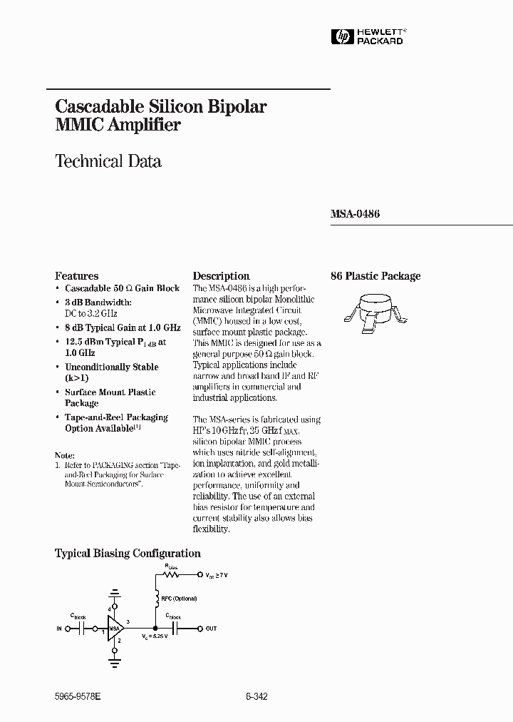 MSA-0486-BLK_8565797.PDF Datasheet Download --- IC-ON-LINE