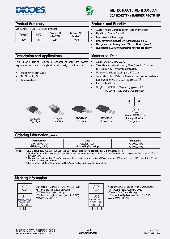 MBRF30100CT-15_8596906.PDF Datasheet Download --- IC-ON-LINE