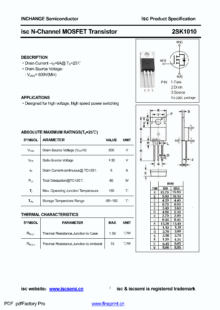 2SK1010_8602420.PDF Datasheet Download --- IC-ON-LINE