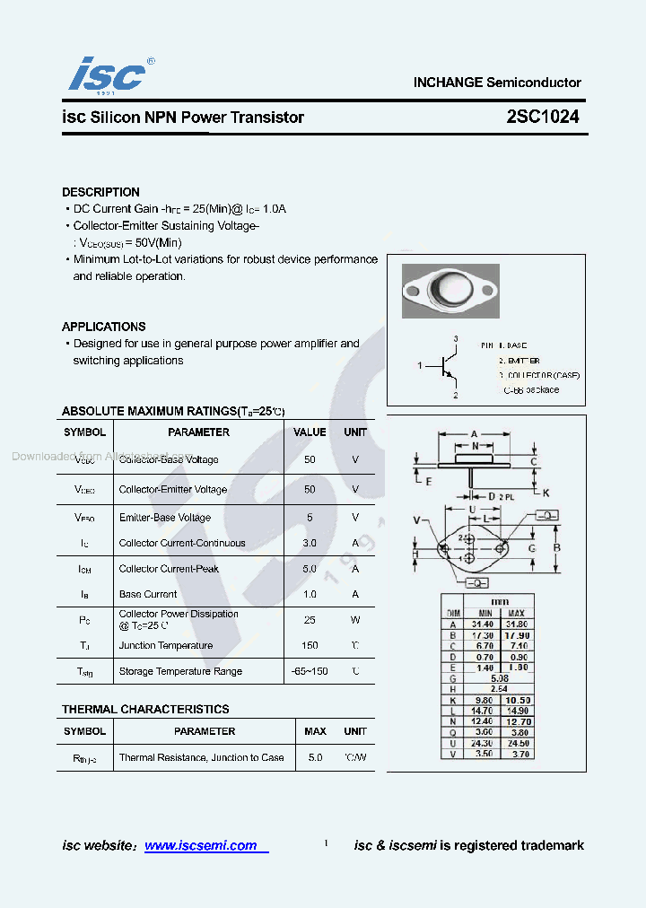 2SC1024_8637722.PDF Datasheet Download --- IC-ON-LINE