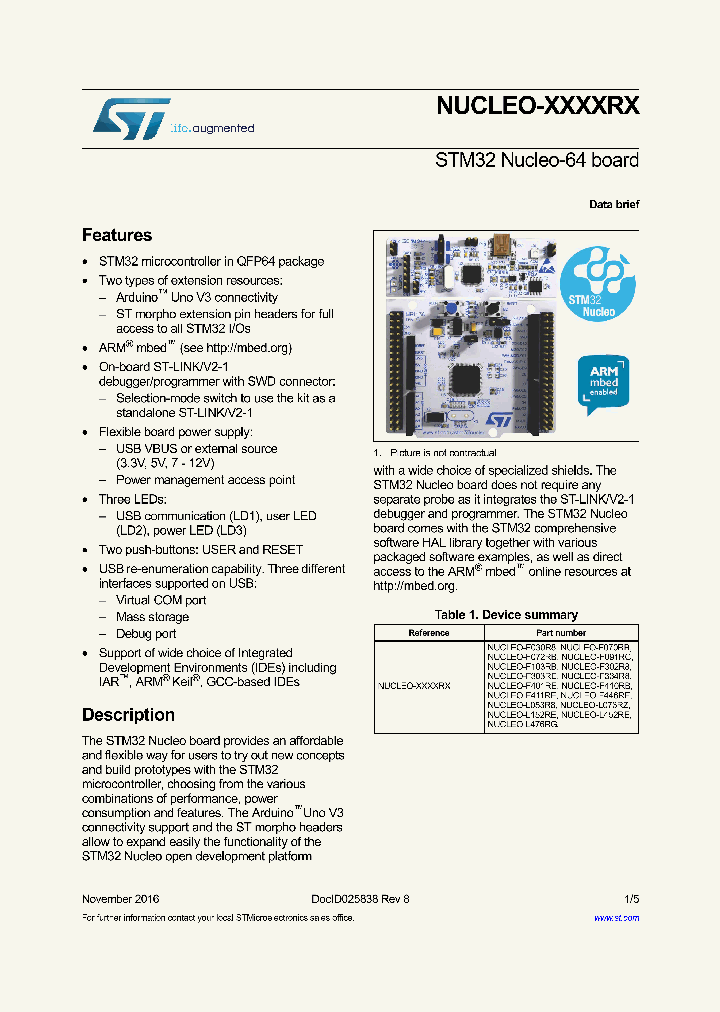 NUCLEO-F030R8_8656356.PDF Datasheet Download --- IC-ON-LINE