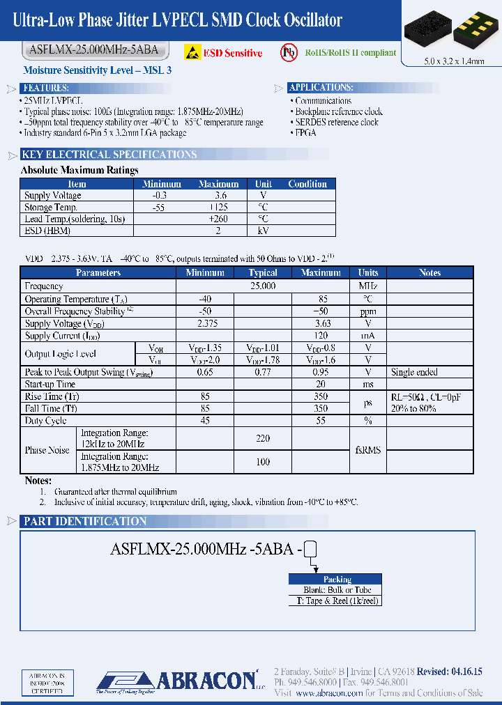 ASFLMX-25000MHZ-5ABA_8659379.PDF Datasheet Download --- IC-ON-LINE