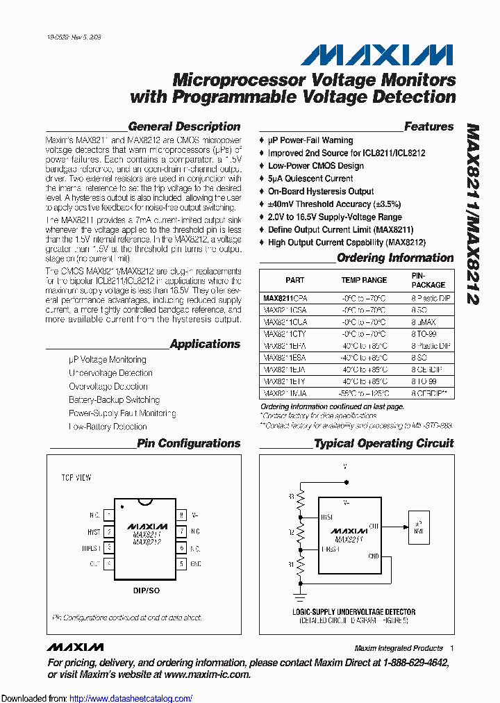 MAX8211MFB883B_8687454.PDF Datasheet Download --- IC-ON-LINE