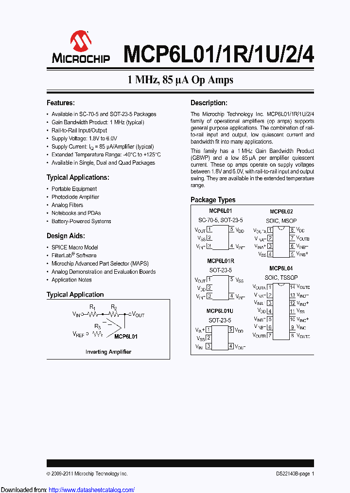 MCP6L01RT-EOT_8706706.PDF Datasheet Download --- IC-ON-LINE