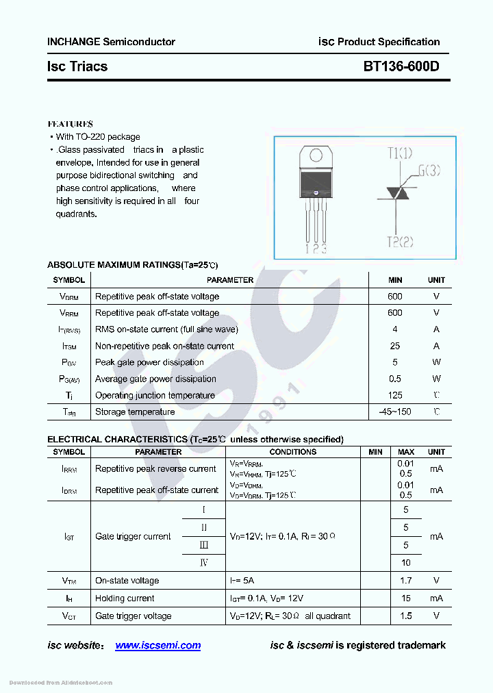 BT136-600D_8745984.PDF Datasheet Download --- IC-ON-LINE