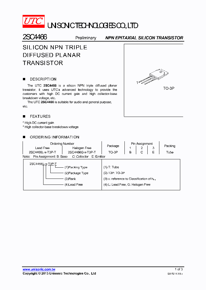 2SC4466_8808996.PDF Datasheet Download --- IC-ON-LINE