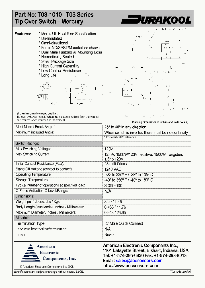 T03-1010_8831623.PDF Datasheet Download --- IC-ON-LINE