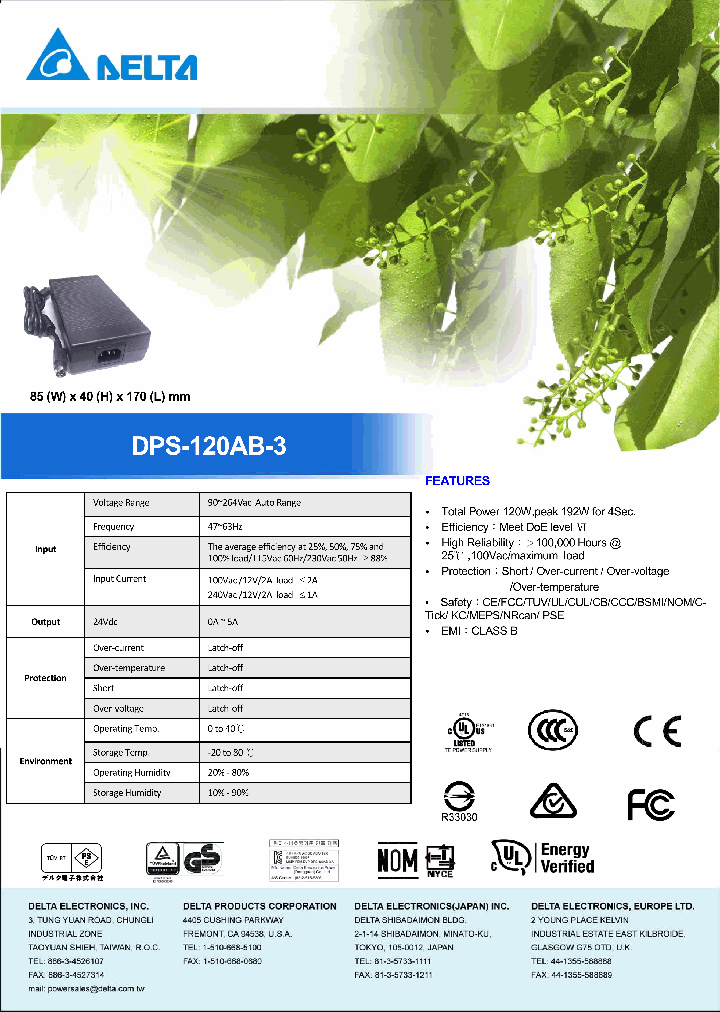 DPS-120AB-3_8871974.PDF Datasheet Download --- IC-ON-LINE