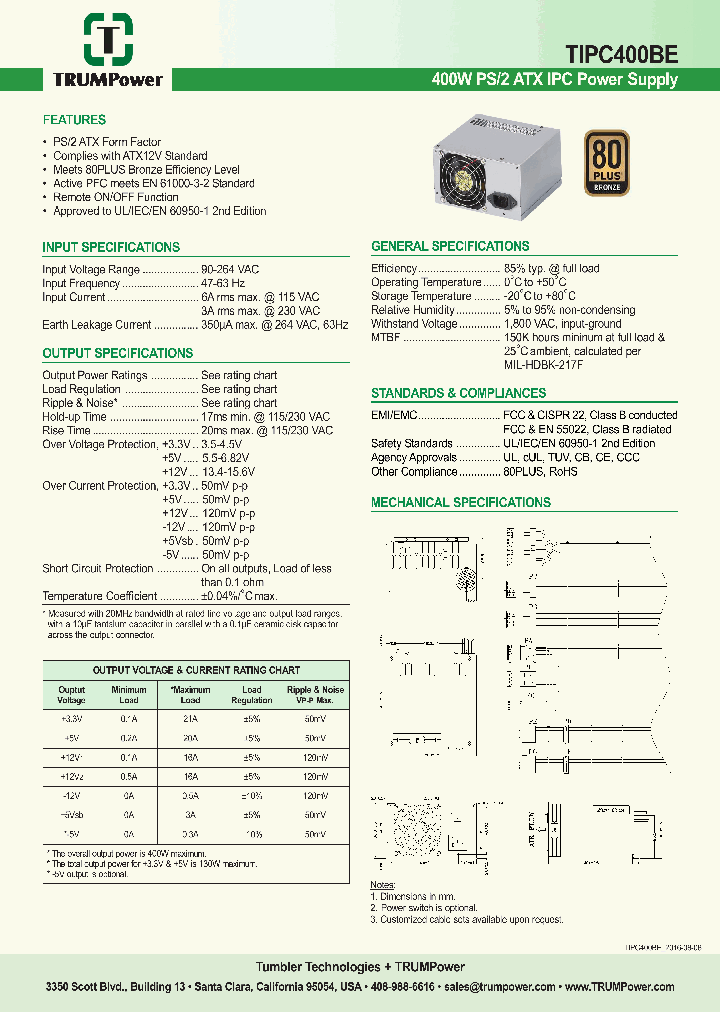 TIPC400BE_8898838.PDF Datasheet Download --- IC-ON-LINE