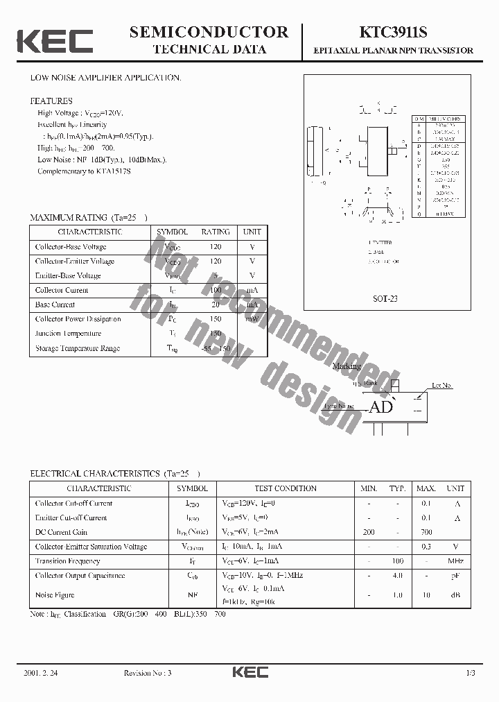 KTC3911S-15_8907026.PDF Datasheet Download --- IC-ON-LINE
