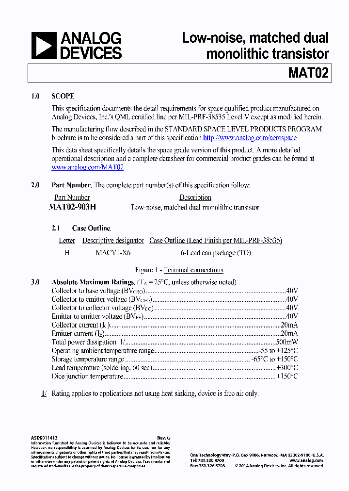 MAT02_8919253.PDF Datasheet Download --- IC-ON-LINE