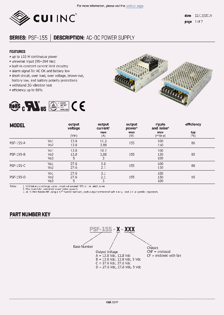 PSF-155-A_8944423.PDF Datasheet Download --- IC-ON-LINE
