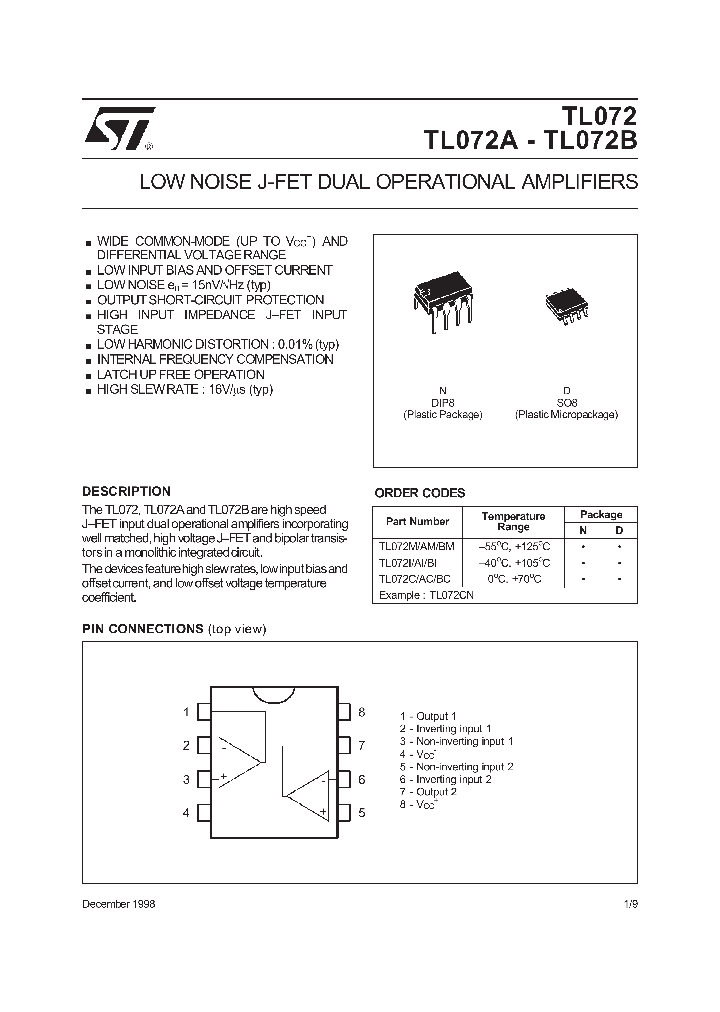 TL072CD_8951414.PDF Datasheet Download --- IC-ON-LINE